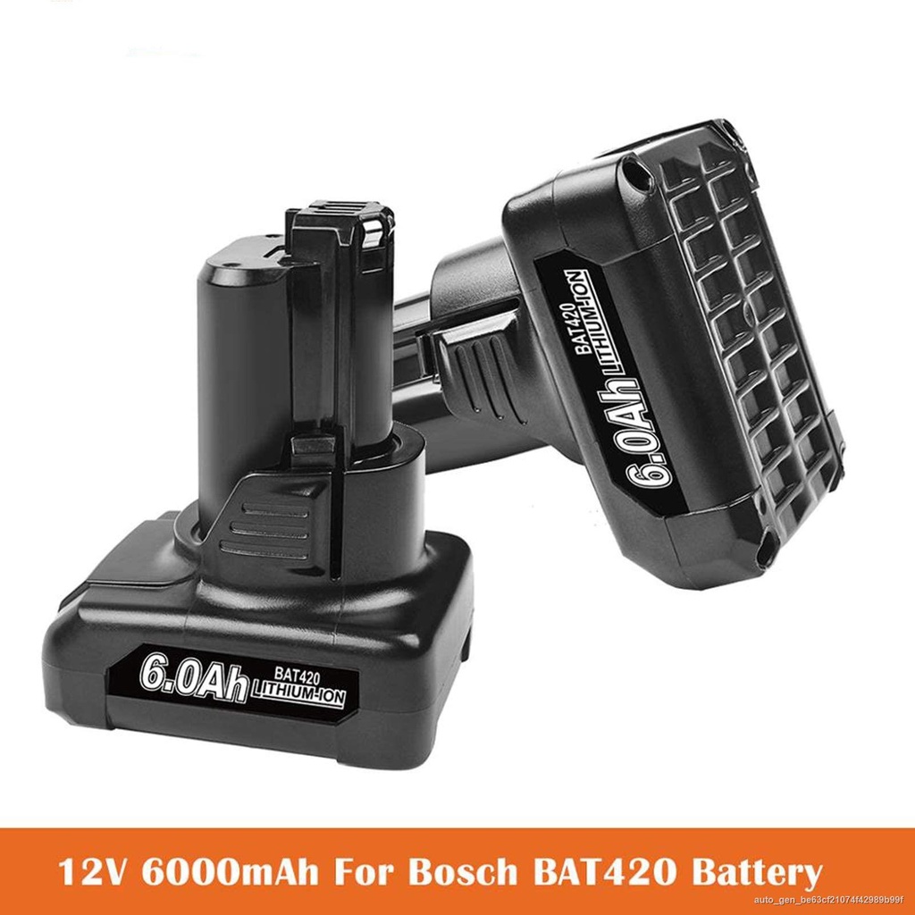 Battool 6.0ah Li-ion Bat420 Replacement Battery For Bosch 12v Bat411 ...