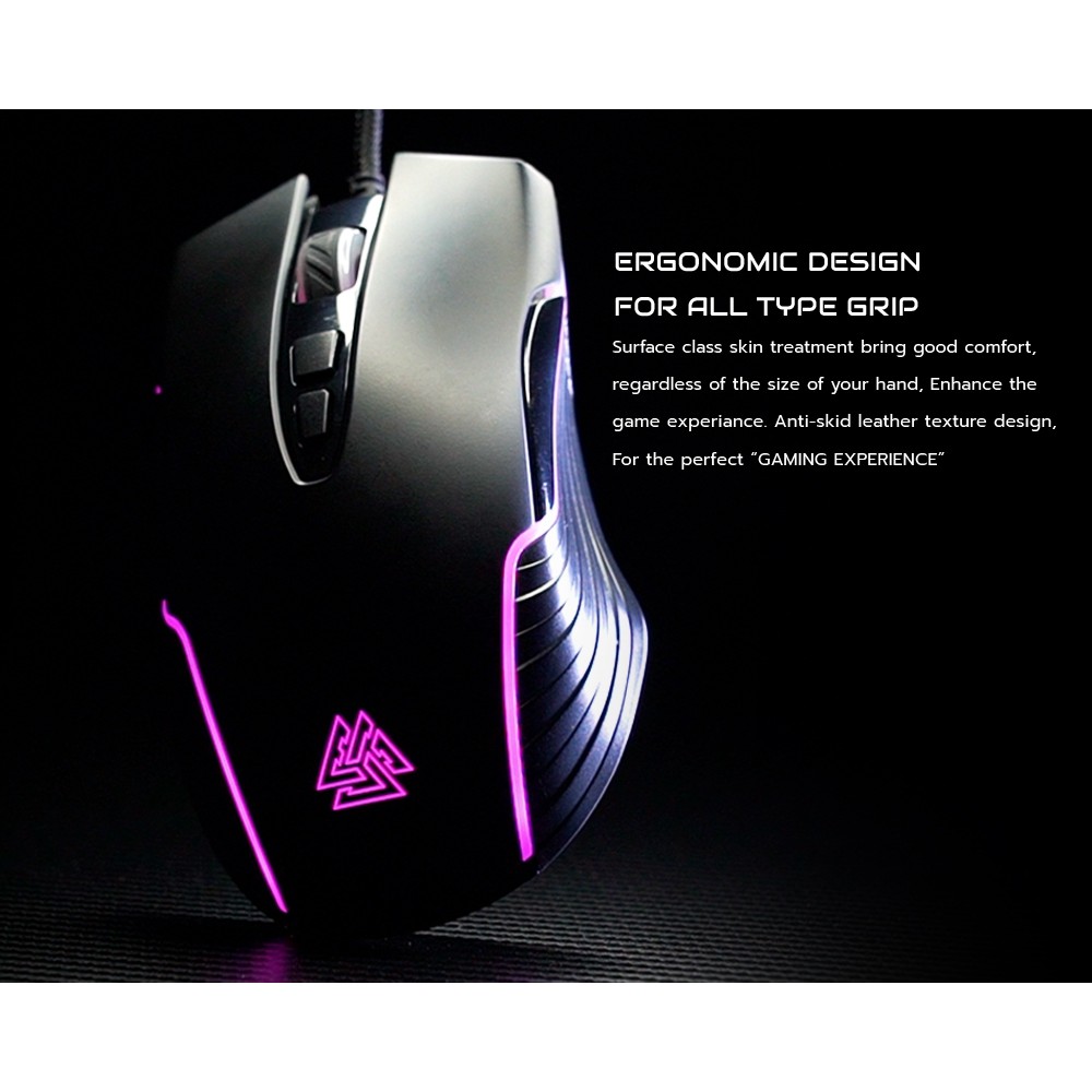 EGA Type M5 Gaming Mouse เมาส์เกมมิ่ง เมาส์มาโคร Mouse Macro 6400 DPI ...