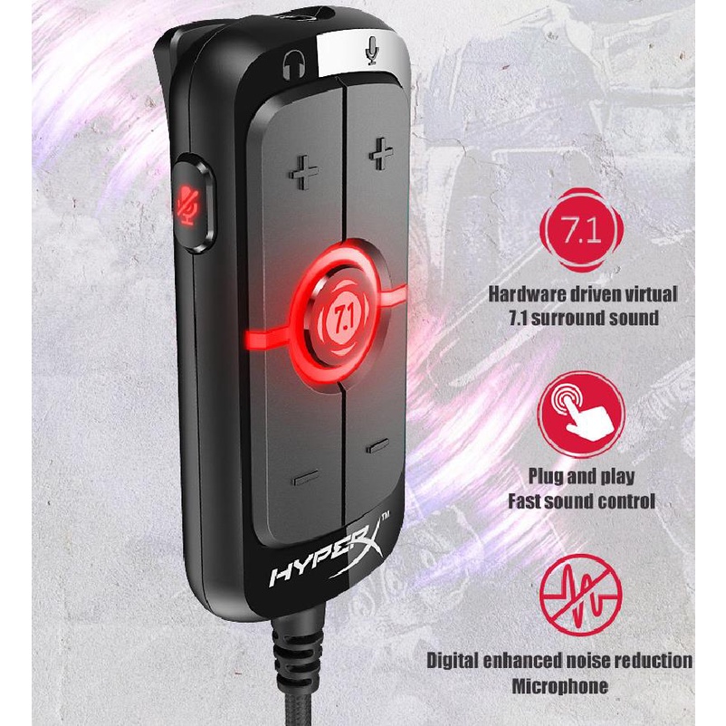 Hyperx AMP การ์ดเสียง USB Kingston HyperX AMP Virtual 7.1 Virtual ...