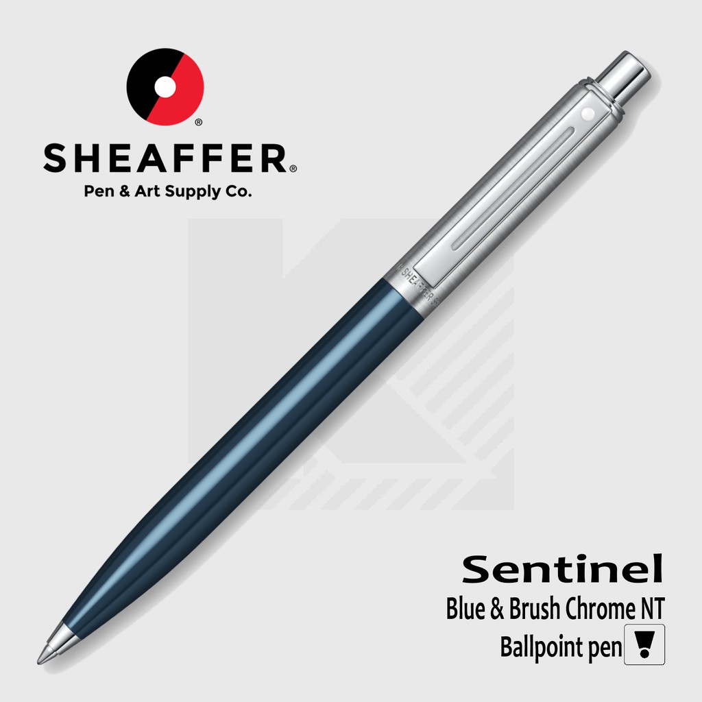 ปากกาลูกลื่น Sheaffer Sentinel 321 BP 0.7มม. Chrome / Blue | Shopee Thailand
