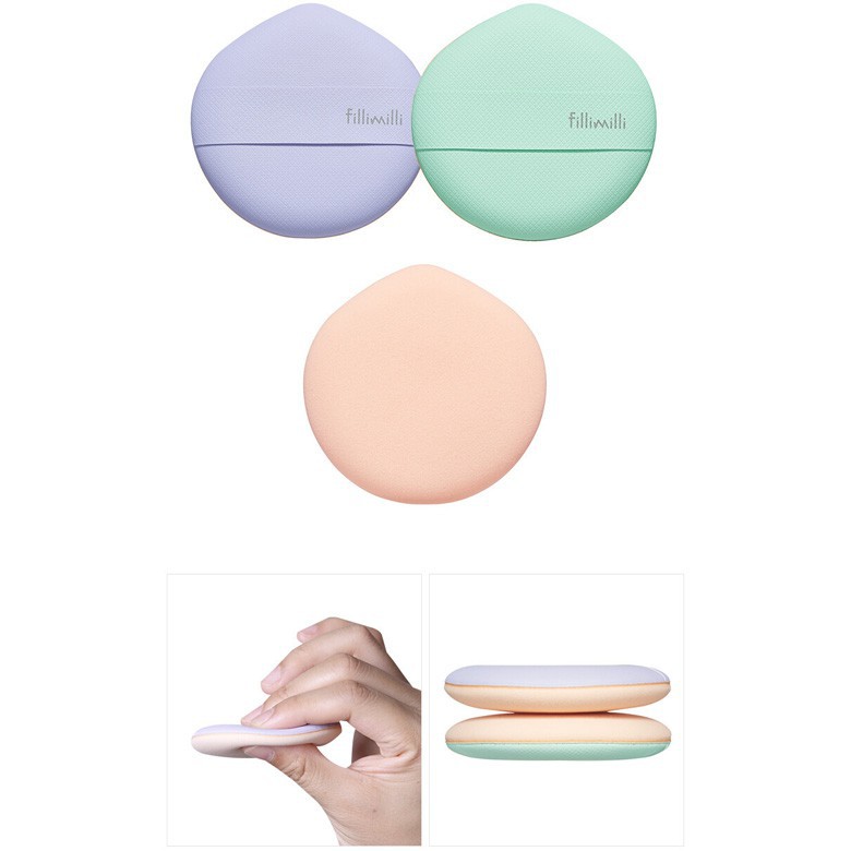 Fillimilli Macaron Puff พัฟมาการอง พัฟลงรองพื้นและคุชชั่น ( 2 ชิ้นใน 1 ...