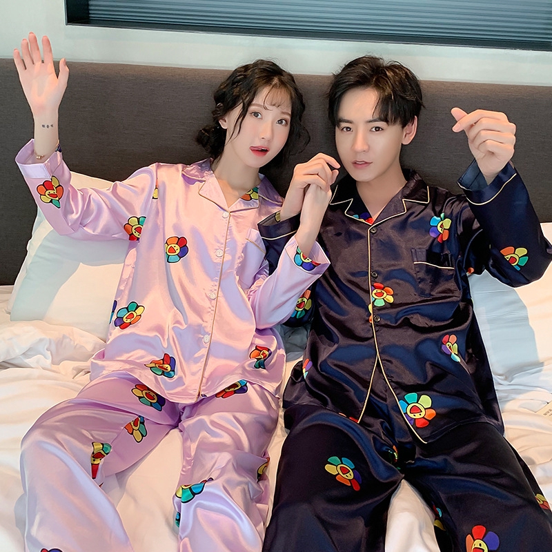 Chinese style silk printed flowers home wear women's soft comfortable ...
