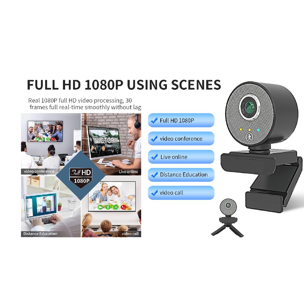 Smart Web Camera 1080p AI Auto Tracking (à¸ à¸¥à¹‰à¸­à¸‡à¹€à¸§à¹‡à¸šà¹ ...