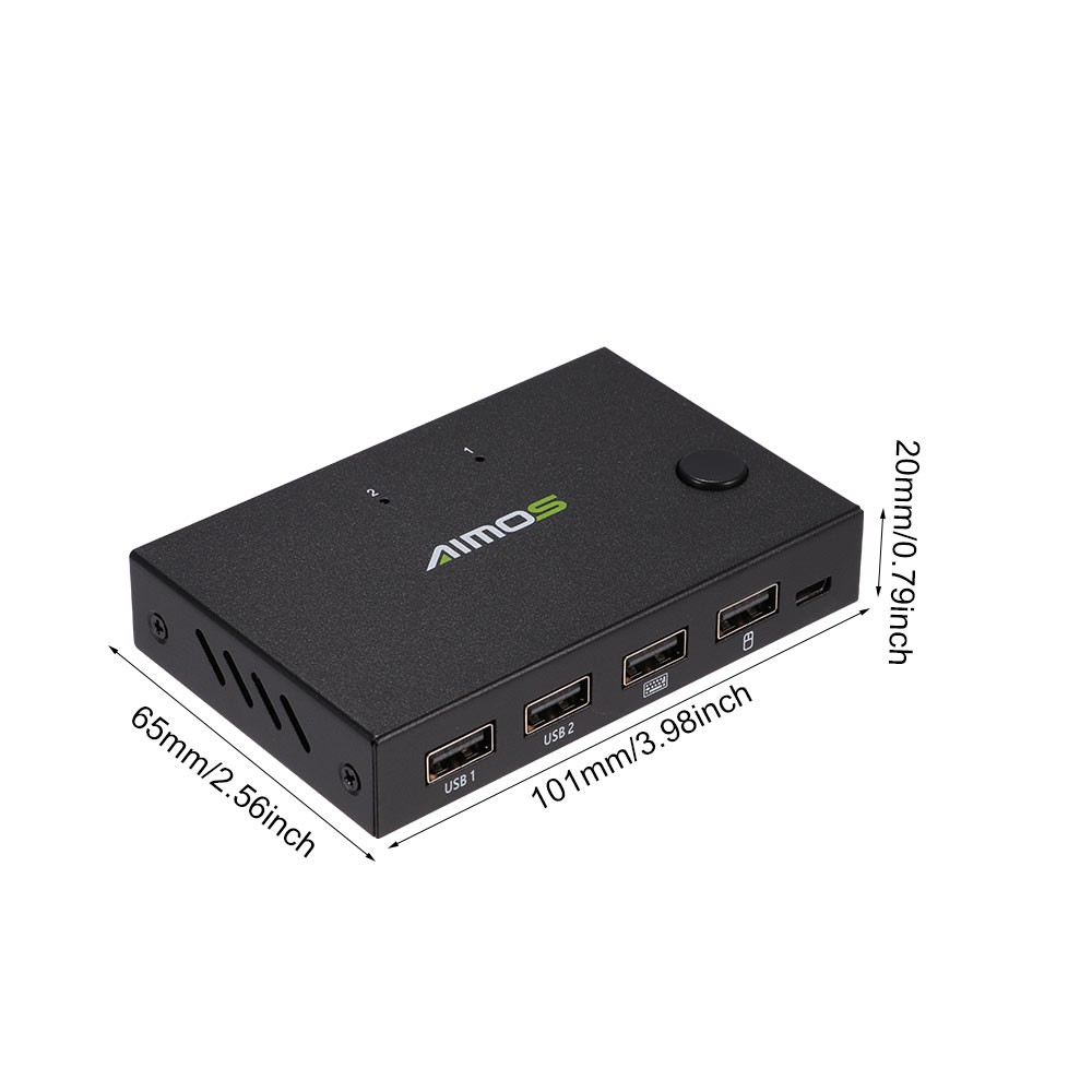 อุปกรณ์คอมพิวเตอร์ 2 In 1 KVM Switch Out 4K USB Compatible Box For 2 PC ...