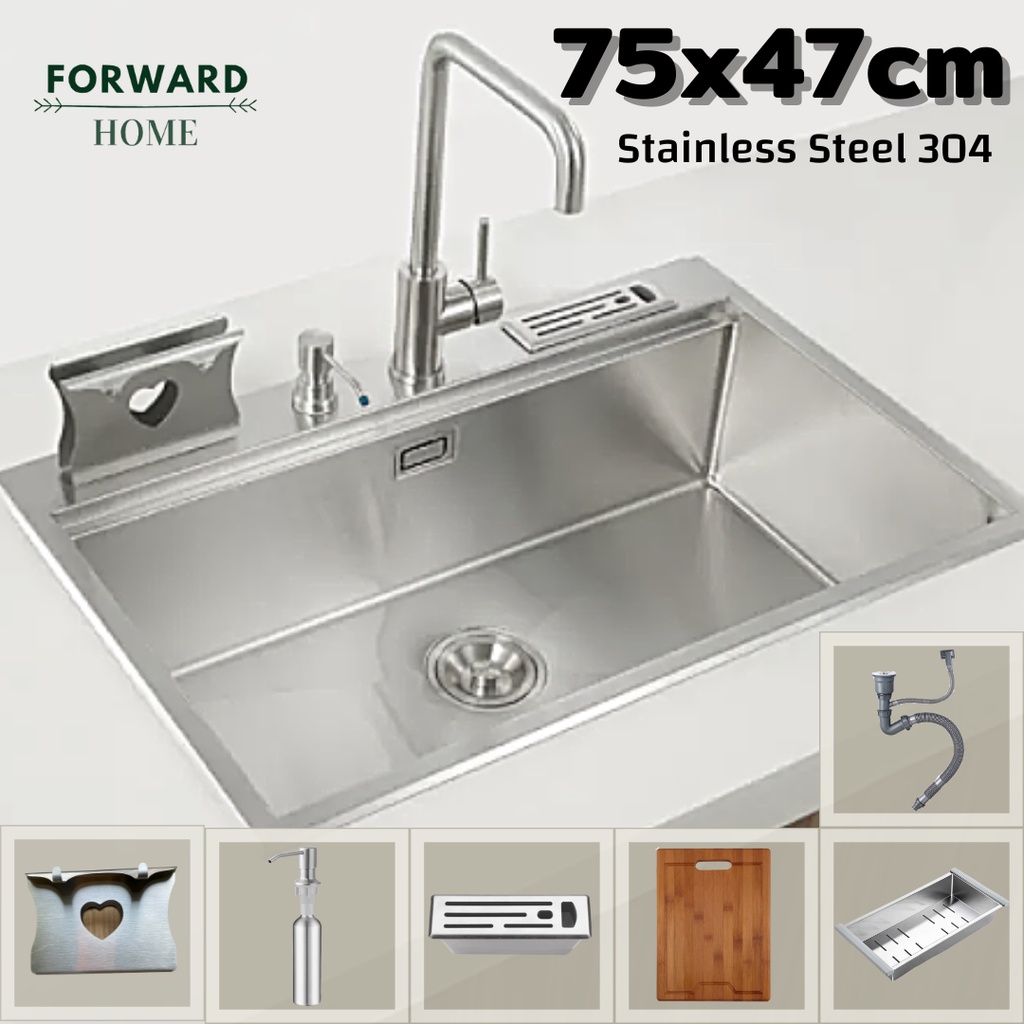 Forward ซิงค์ล้างจาน อ่างล้างจาน ซิงค์สแตนเลสเกรด304 Kitchen stainless 304 FH0010-FS3023R ...