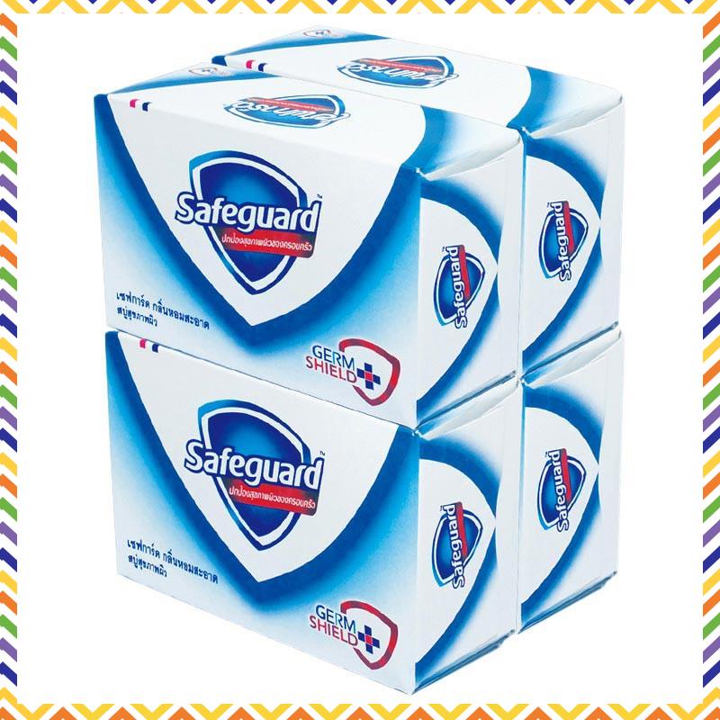 Safeguard Pure White Antibacterial Bar Soap 80g X 4 Bars เซฟการ์ด สบู่