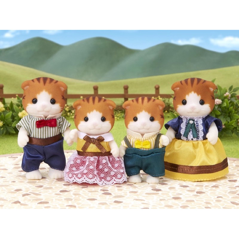 ตุ๊กตาครอบครัวแมวเมเปิ้ลในชุดหรูหรา ซิลวาเนียน แฟมิลี่ Maple Cat Family ...