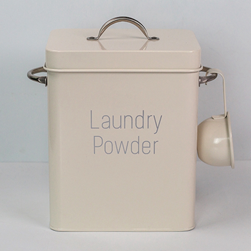 Beautiful Powder Laundry Powder Boxes Storage with Scoop White N2PH ...