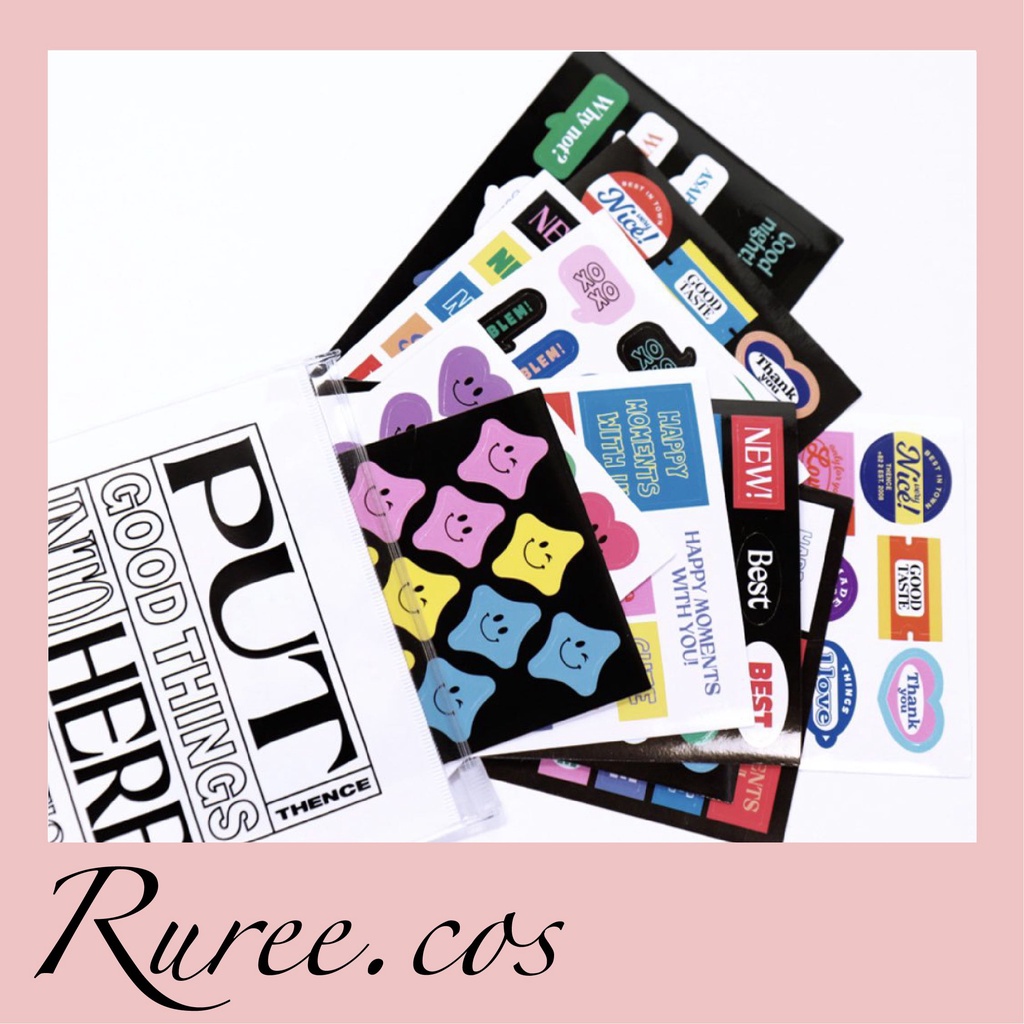 [พร้อมส่ง/ของแท้] Thence - Deco Sticker Pack | Shopee Thailand