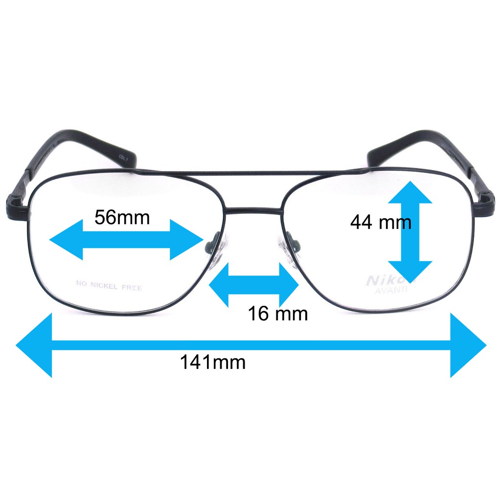 Nikon แว่นตารุ่น 1345 C-7 สีดำ กรอบเต็ม ขาสปริง วัสดุ นิกเกิลฟรี ...