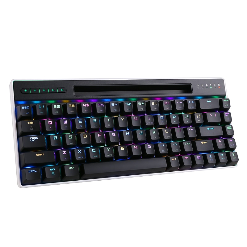 Bluetooth Wire Dual Mode 68 Keys Mechanical Gaming Keyboard RGB Backlit ...
