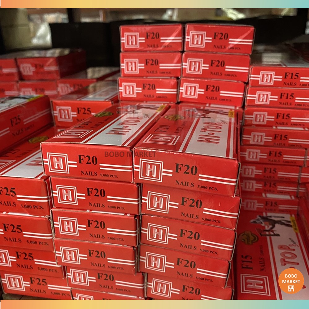 Hi-Top ลูกแม็กขาเดี่ยว ลูกแม็ก ตะปูยิงไม้ ลูกแม็คปืนยิงตะปู (5000 นัด กล่อง) F10 F15 F20 F25 F30 ...