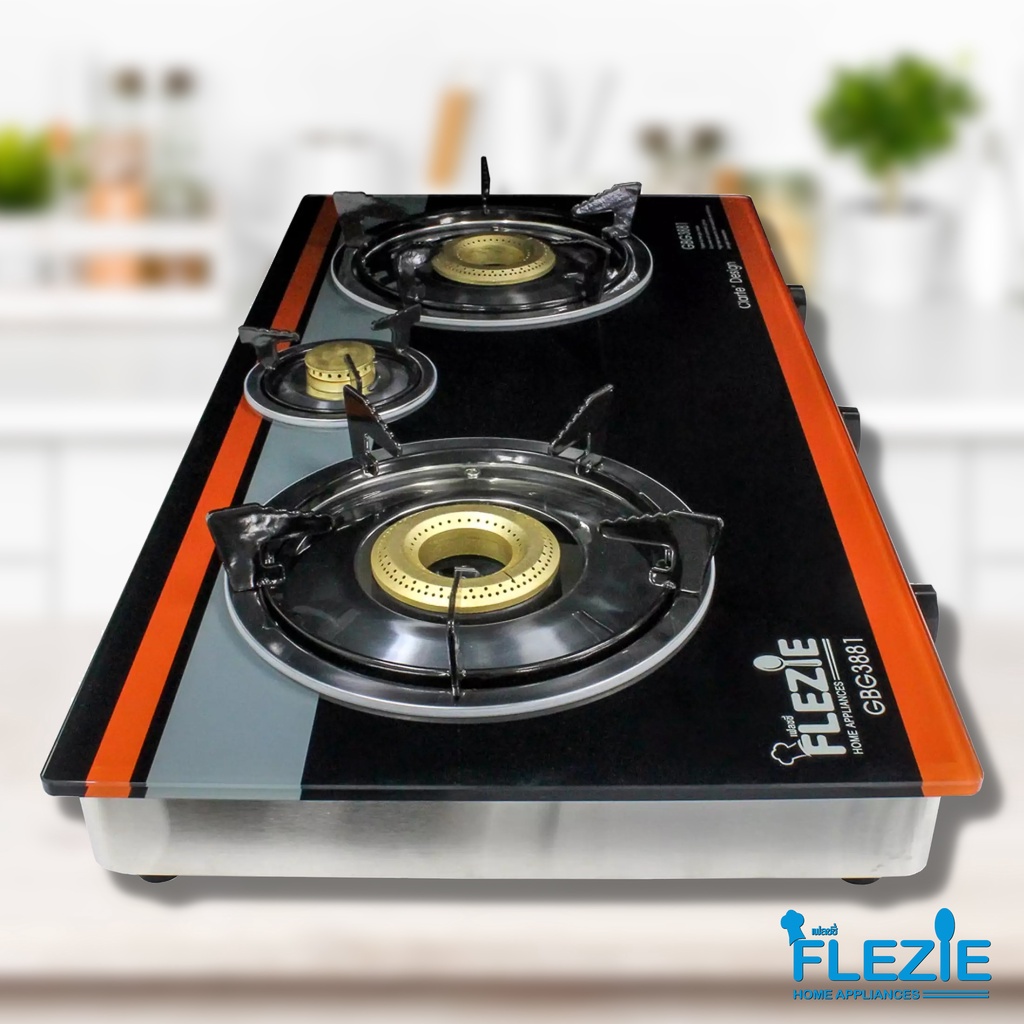 Flezie เตาแก๊สหัวทองเหลือง3หัวเตา รุ่น GBG3881 - smartimpex - ThaiPick
