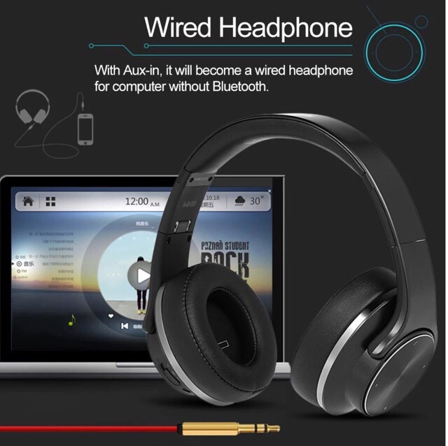 SODO MH5 Bluetooth Headphone Twist-out Speaker Bluetooth 4.2 2 in 1 Wireless Sports Headset - dd ...