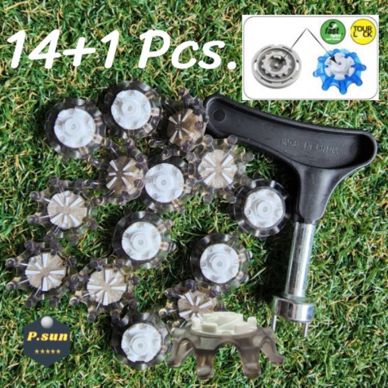 ปุ่มรองเท้ากอล์ฟ 14 pcs. ตัวไข Spikes golf cleats Fast Twist 3.0 tour ...