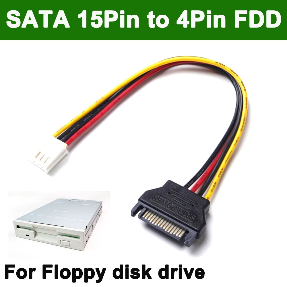 สายแปลงไฟ SATA 15 Pin male To mini 4 Pin Female FDD Floppy Adapter Hard ...
