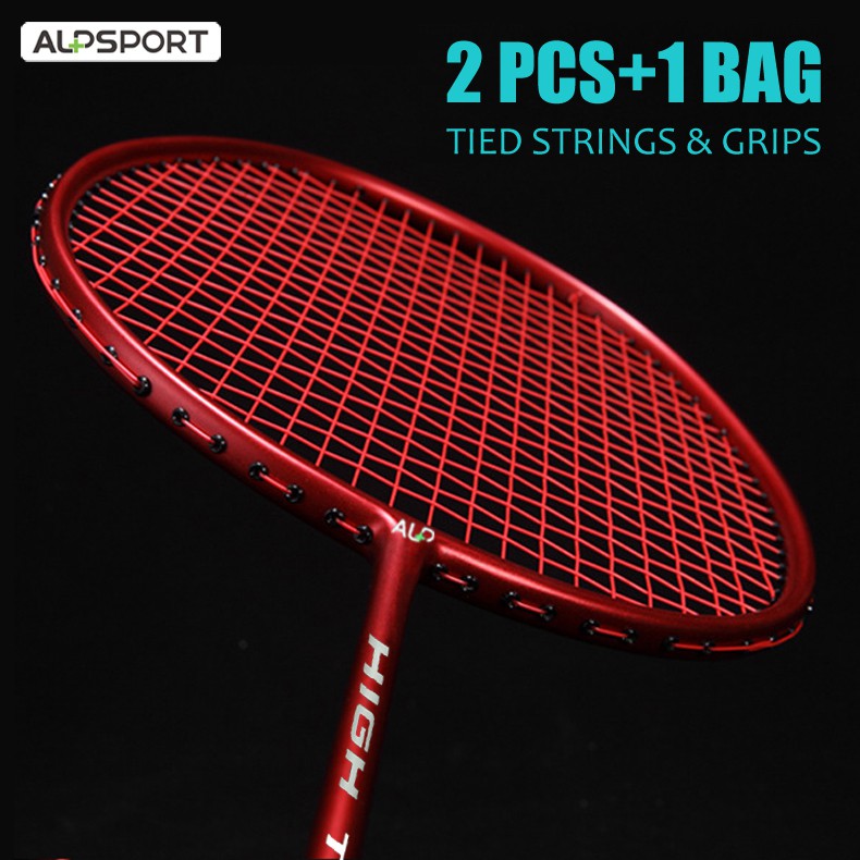 ALP RR 2Pcs 4U G5 100% Full Carbon 24LBS Badminton Racket With ...