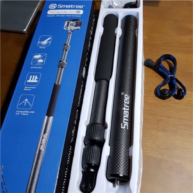 ไม้ S3C Smatree Carbon แท้ GoPro Selfie Pole ลอยน้ำ hero 8/7/6/5/4 ...