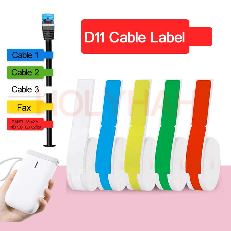 Niimbot D11 D61 Self Adhesive Cable Label Paper Sticker Waterproof Anti ...