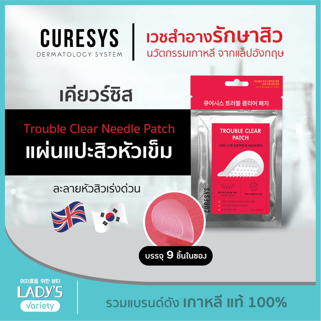 ilu№﹍Curesys Trouble Clear Acne Patch เคียวร์ซิส ทรับเบิ้ล เคลียร์ แอ ...