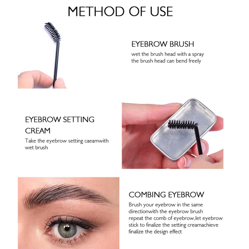 Kiss Beauty 3D Brow Styling Eyebrow Soap Makeup Brows Shaping Waterproof Eyebrow Gel Long ...