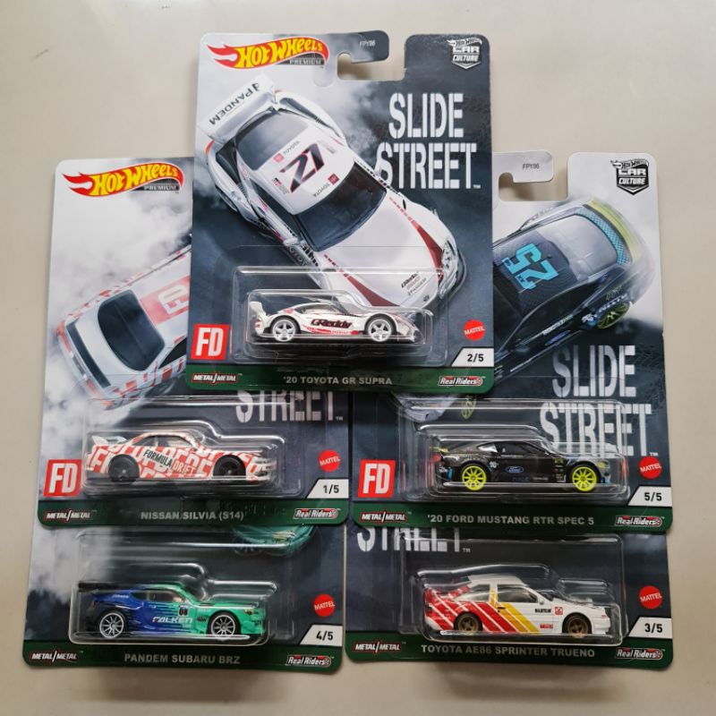 hotwheels slide street set 5 à¸„à¸±à¸™ à¸¥à¹‰à¸­à¸¢à¸²à¸‡ à¸—à¹‰à¸­à ...