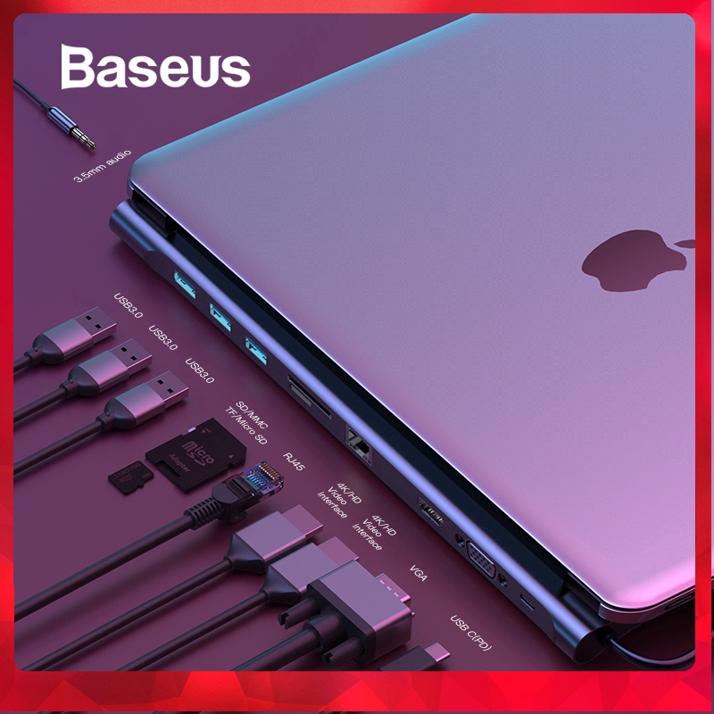 สายฮับ Usb 3 . 0 Usb 3 . 0 Hdmi Rj45 Usb สําหรับ Macbook Pro - limywu ...