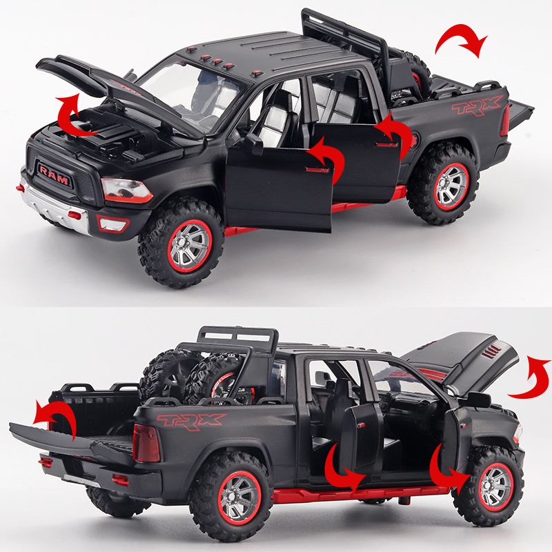 jkgarage โมเดลรถเหล็ก รถกระบะ RAM 4X4 132โมเดลรถยนต์ รถเหล็ก ของขวัญ ...