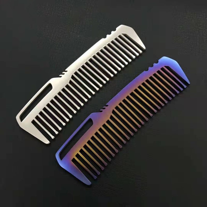 CNEDC Mini Portable Titanium Alloy Comb For Men And Women Hair Cutting ...