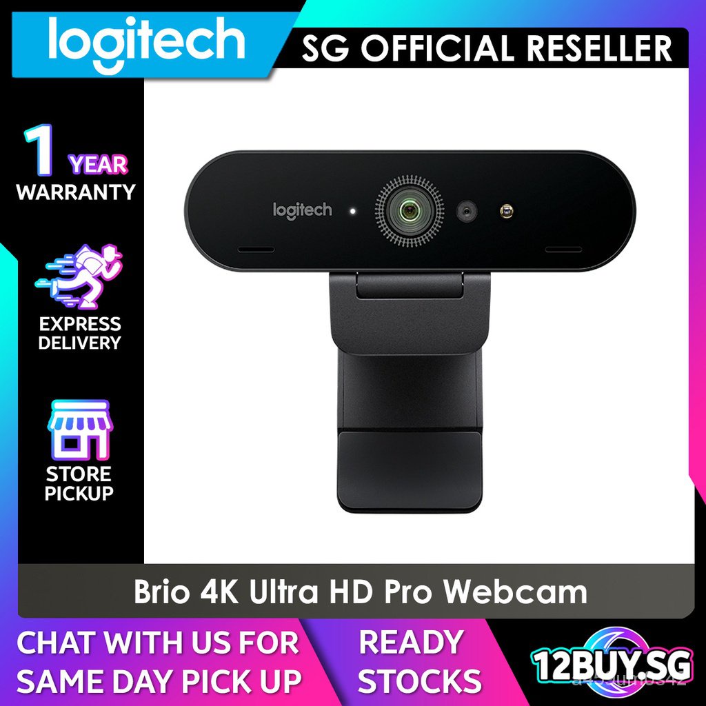 Logitech BRIO 4K ULTRA HD PRO BUSINESS WEBCAM 12BUY.IOT 1 Years ...
