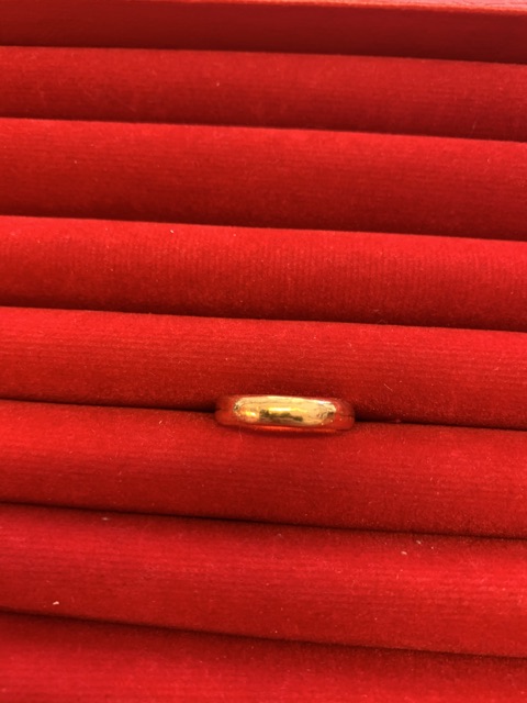 Asuwan แหวนทองครึ่งสลึง 1.89กรัม แหวนเกลี้ยงปลอกมีด แหวนทองแท้ 96.5 ...