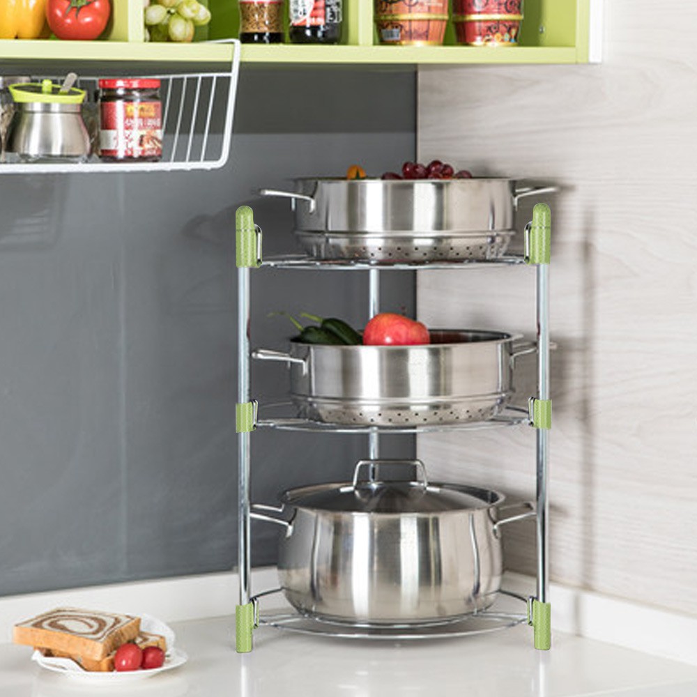 [FAST DELIVERY] Stainless Steel Multi-layer Kitchen Storage Rack Pot ...