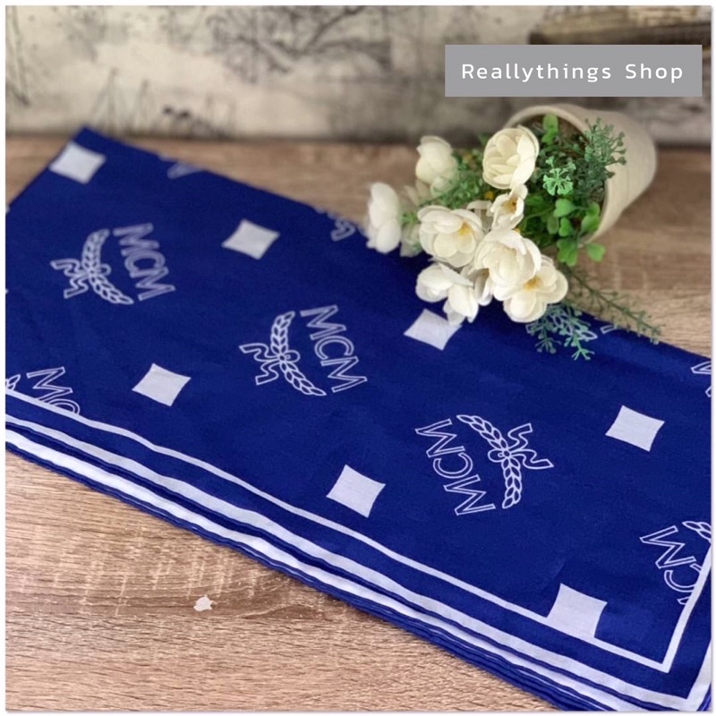 ผ้าพันคอ ผ้าคลุมไหล่ MCM Monogram Squre Scarf - reallythings_shop ...