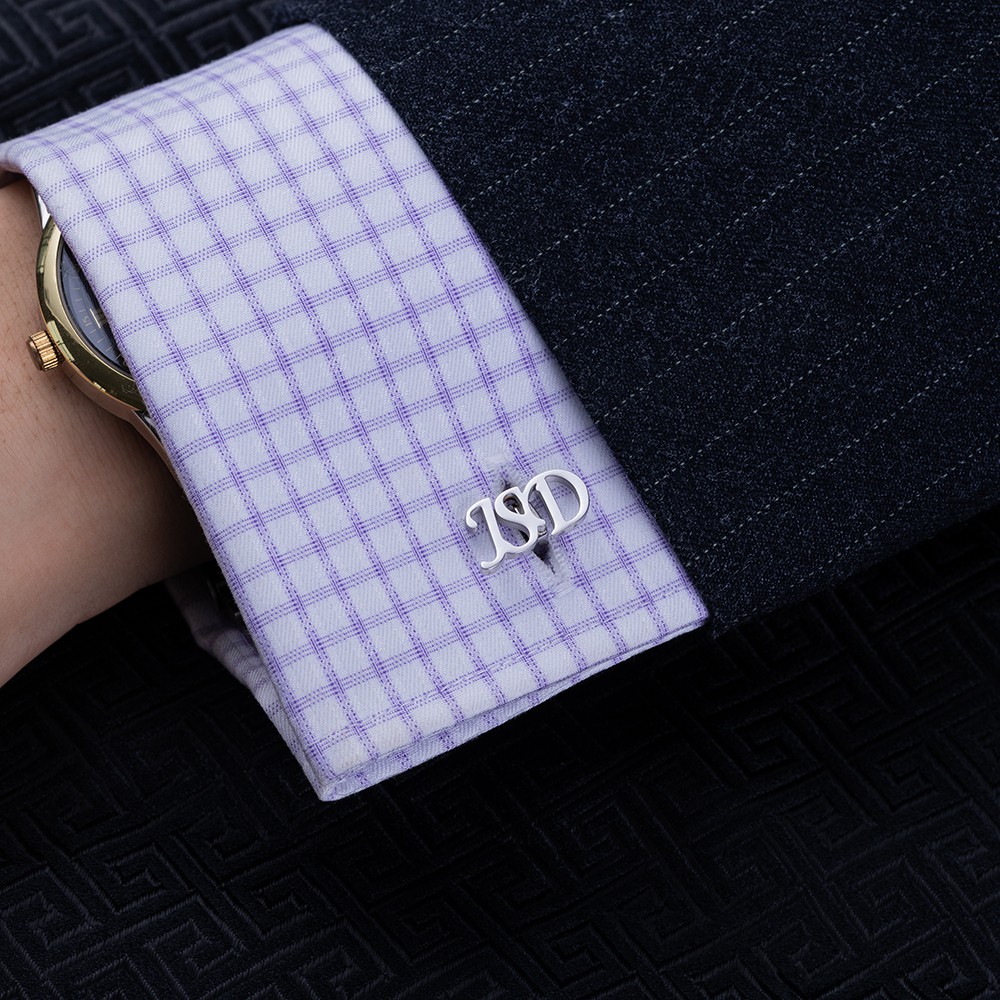 Personalized Mens Name Shirt Cufflinks Custom Engraved Initials ...
