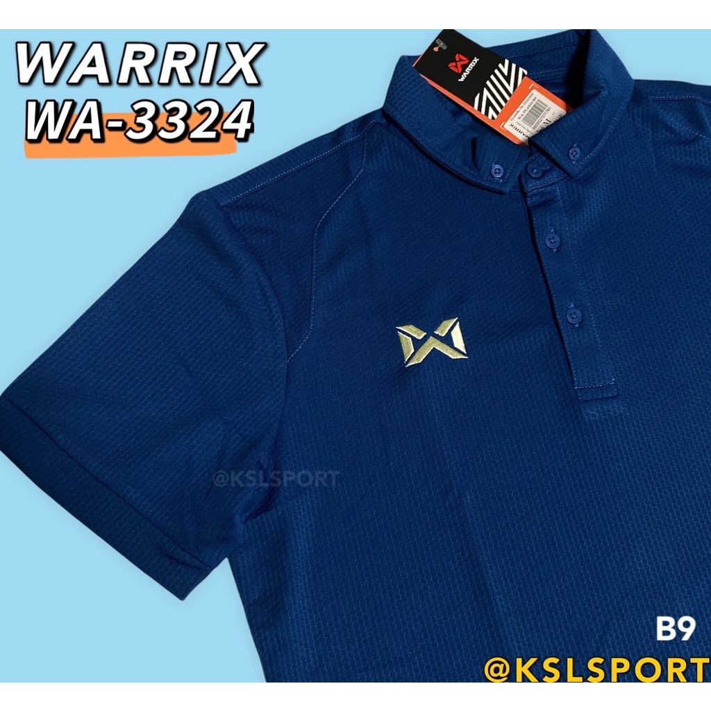 Warrix เสื้อโปโลวาริกซ์ แขนสั้น ผ้าไมโครโพลีเอสเตอร์ รหัส WA-3324 กรมท่าเขียวเทาเหลืองฟ้าม่วง วอ ...