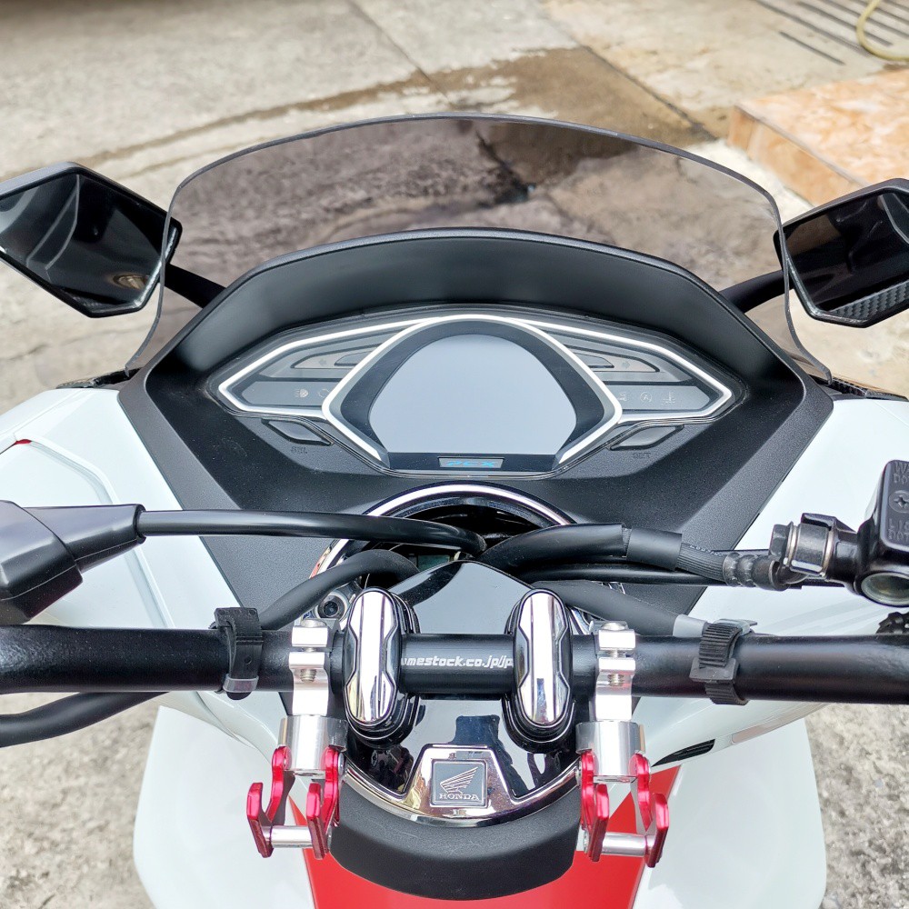 ชิวหน้า ชิวใส PCX 2018-2020 สีสโม๊ค พร้อมกระจกติดชิว NINJA - tachandeaw ...
