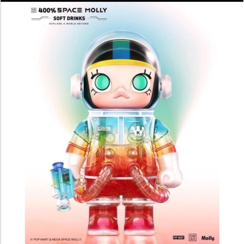 POP MART Space Molly 400% Soft Drink series - Monkeywan - ThaiPick