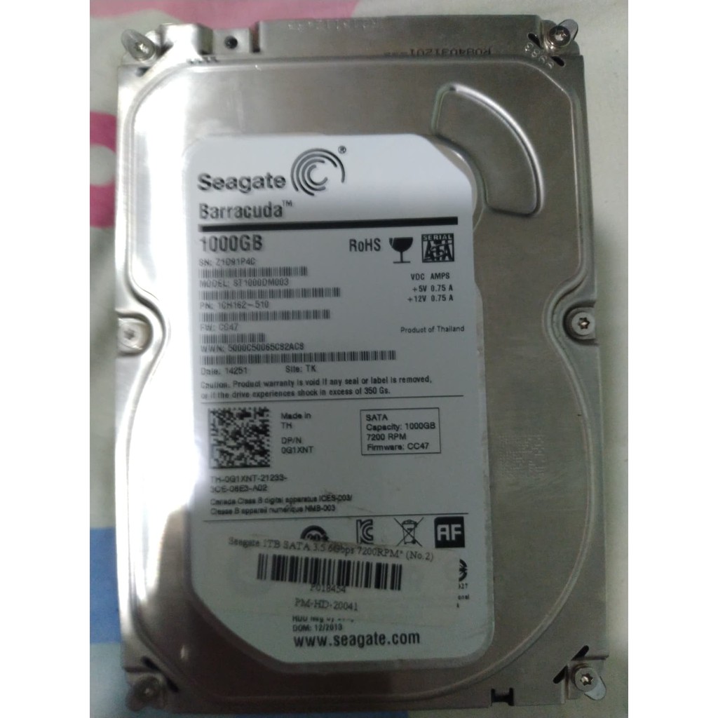 Hard disk SEAGATE BARRACUDA 1TB SATA3 (ST1000DM010) - nextstepcomputersm74 - ThaiPick