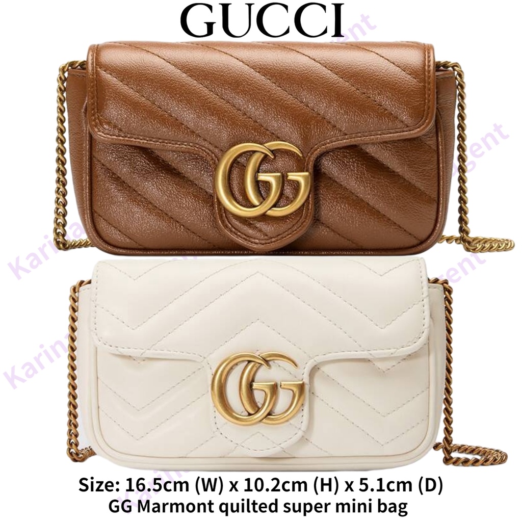 GUCCI Classic models 476433 GG Marmont quilted super mini bag Shoulder ...