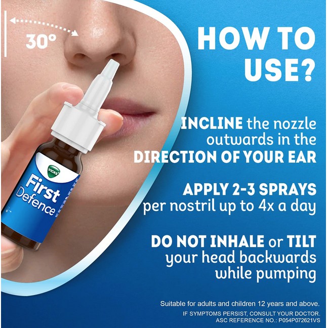Vicks First Defence 15 ml สเปรย์พ่นล้างจมูก ช่วยยับยั้งเป็นหวัด ของแท้ ...