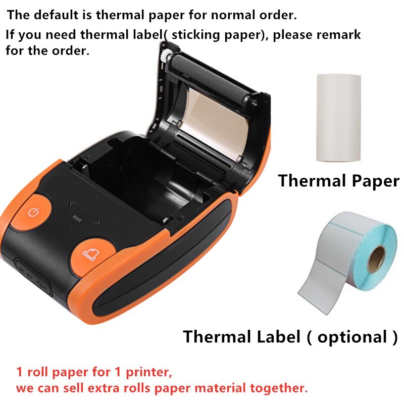 please COD Android IOS Mobile Thermal Label Printer Mini Portable 58mm ...