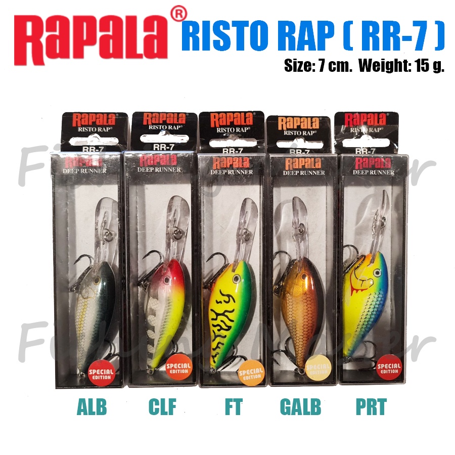 RAPALA RISTO RAPเหยื่อปลอม เหยี่อตกปลา เหยื่อ รุ่น RR-7 ขนาด 7 cm | Shopee Thailand