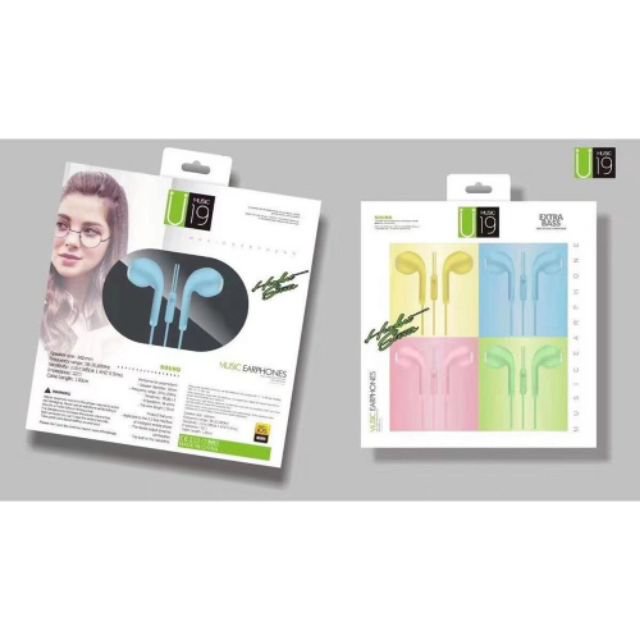 2021Macaron Inpods U19 U89 HIFI Stereo Sound Candy Wired Earphones 3 ...