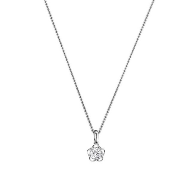Merii สร้อยคอเงินแท้ 925 ประดับจี้เพชร CZ รูปดอกฟอร์เก็ตมีน็อต สร้อยคอ ...