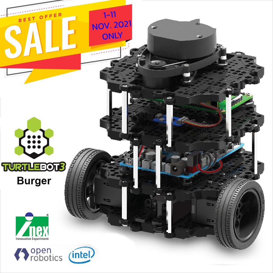INEX TURTLEBOT3 Burger/Turtlebot/ROS/Lidar/หุ่นยนต์เขียนโปรแกรม/robotis ...