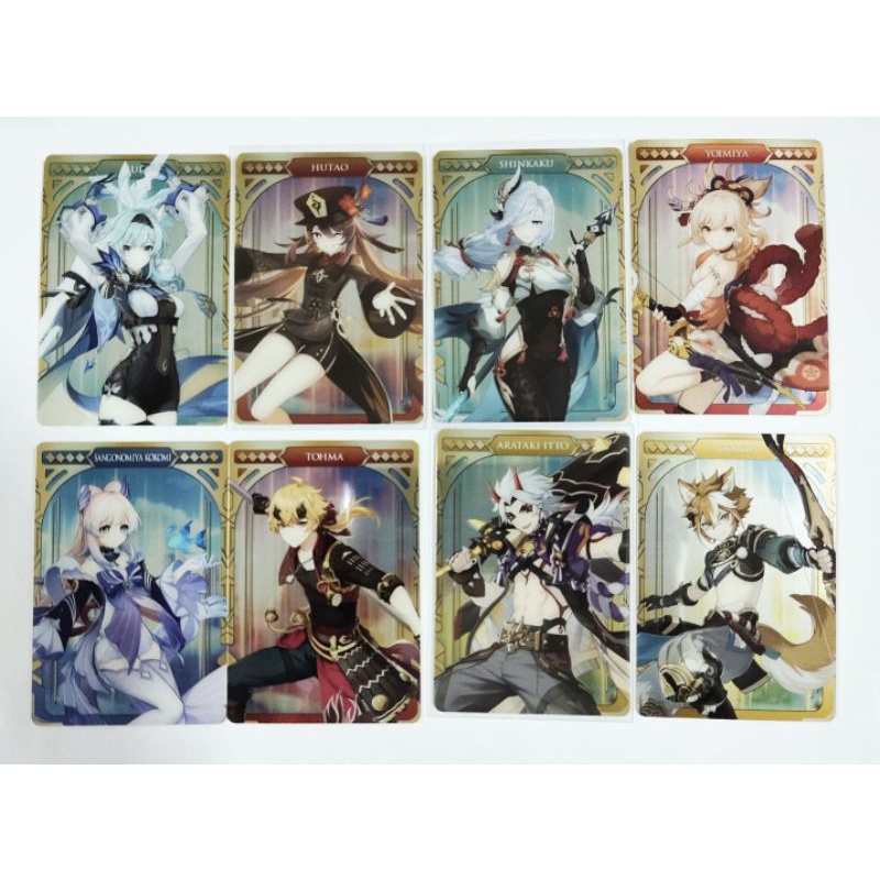 (พร้อมส่งแยกใบ)Genshin Impact Metal Card Collectionwafer card - supa187 ...