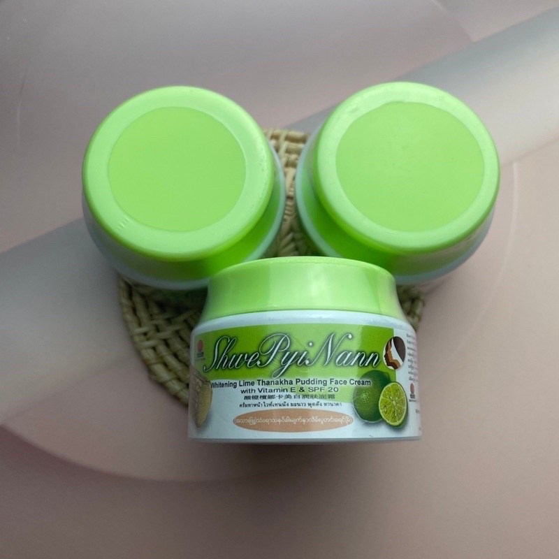 ครีมทาหน้า ผสมกันแดด spf20 ครีมทานาคา ผสมมะนาว whitening Lime Thanaka ...