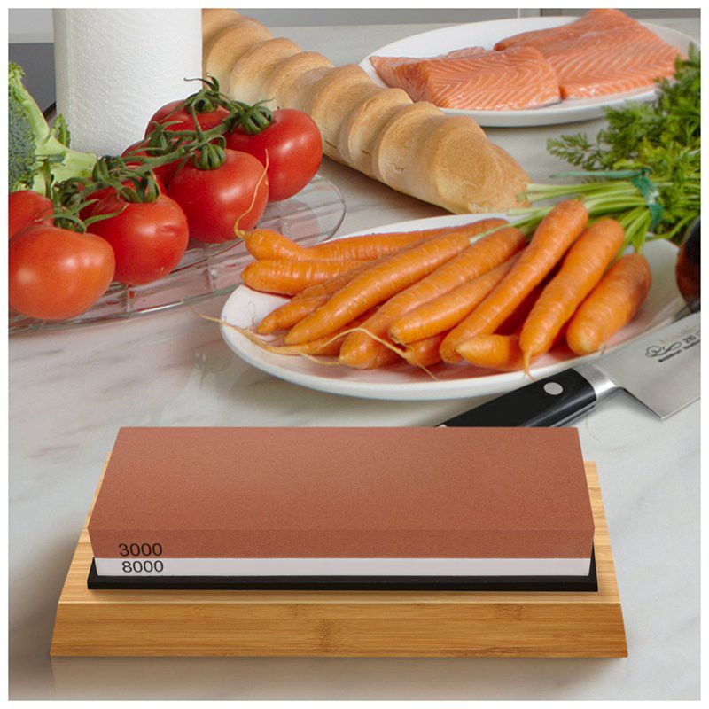 Sharpening Stone 3000 & 8000 Grit - Double Sided Whetstone Set For ...