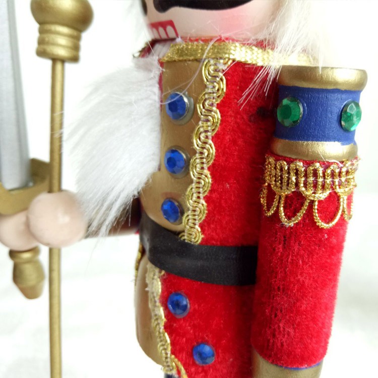 30cm Nutcracker Puppet Soldier Wooden Christmas Doll For Home ...