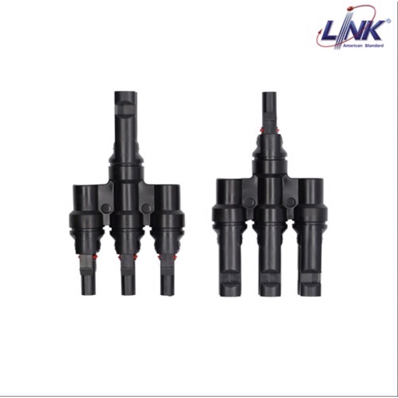 LINK MC4 T-type 4 ways CONNECTOR Pair (CB-1008) หัวต่อสายโซล่าเซลล์ ...